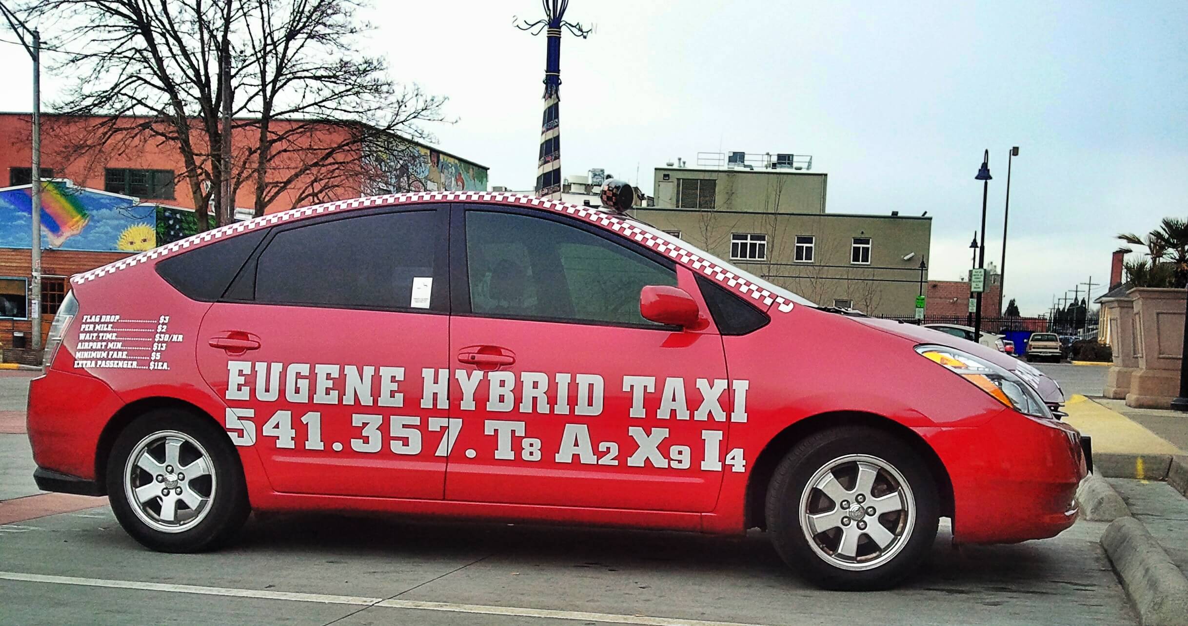 Eugene Hybrid Taxi Cabs - 24 hour service - Honest, On Time Pick Ups